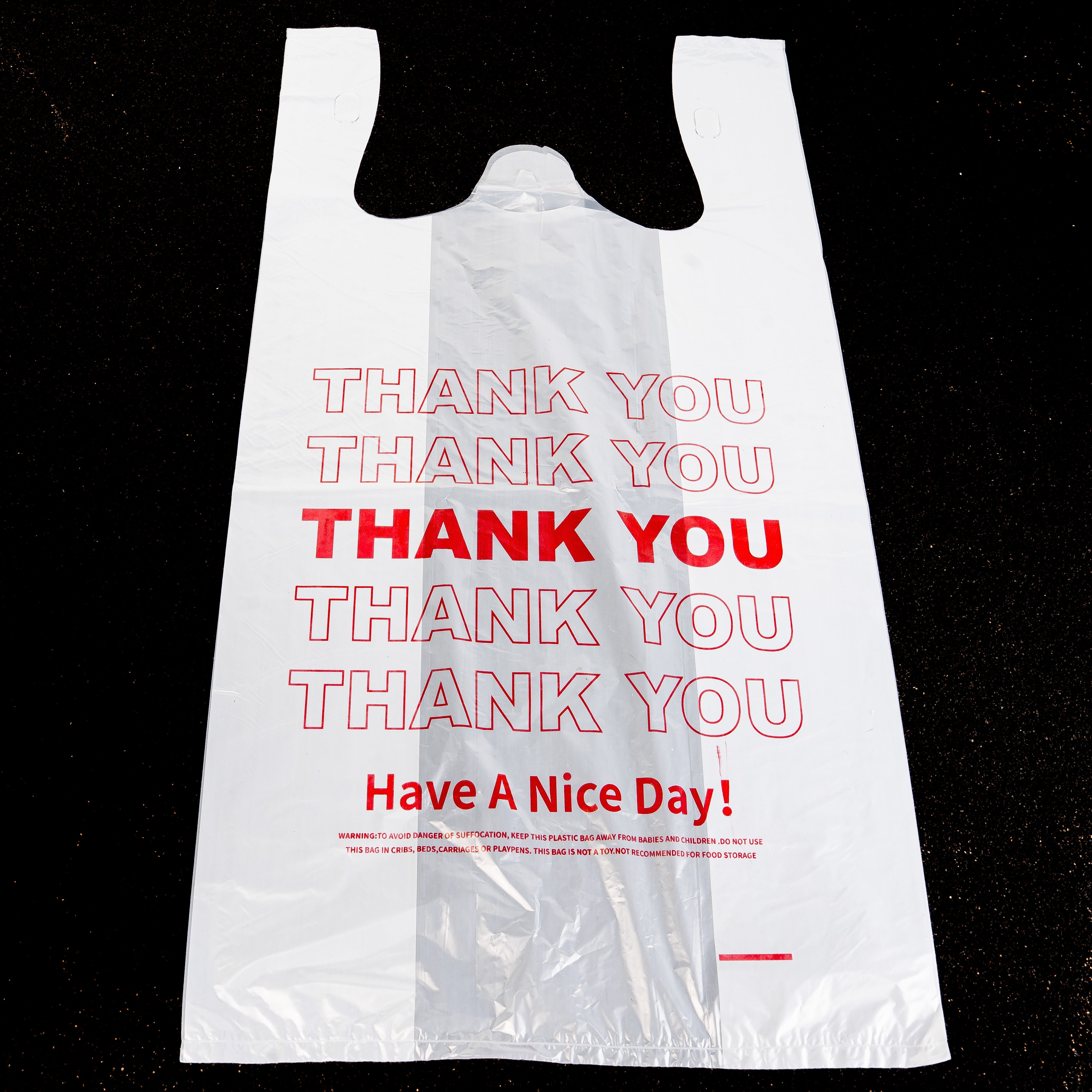 White Thank You Plastic Bag (1000ct) – JR Imports LLC